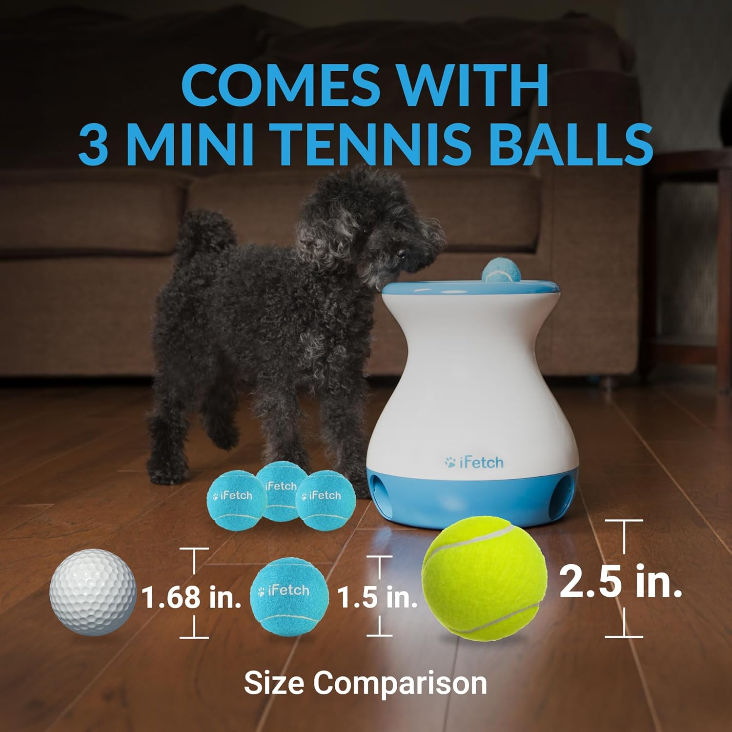 Frenzy interactive dog toy mini tennis ball- DogToyJoy
